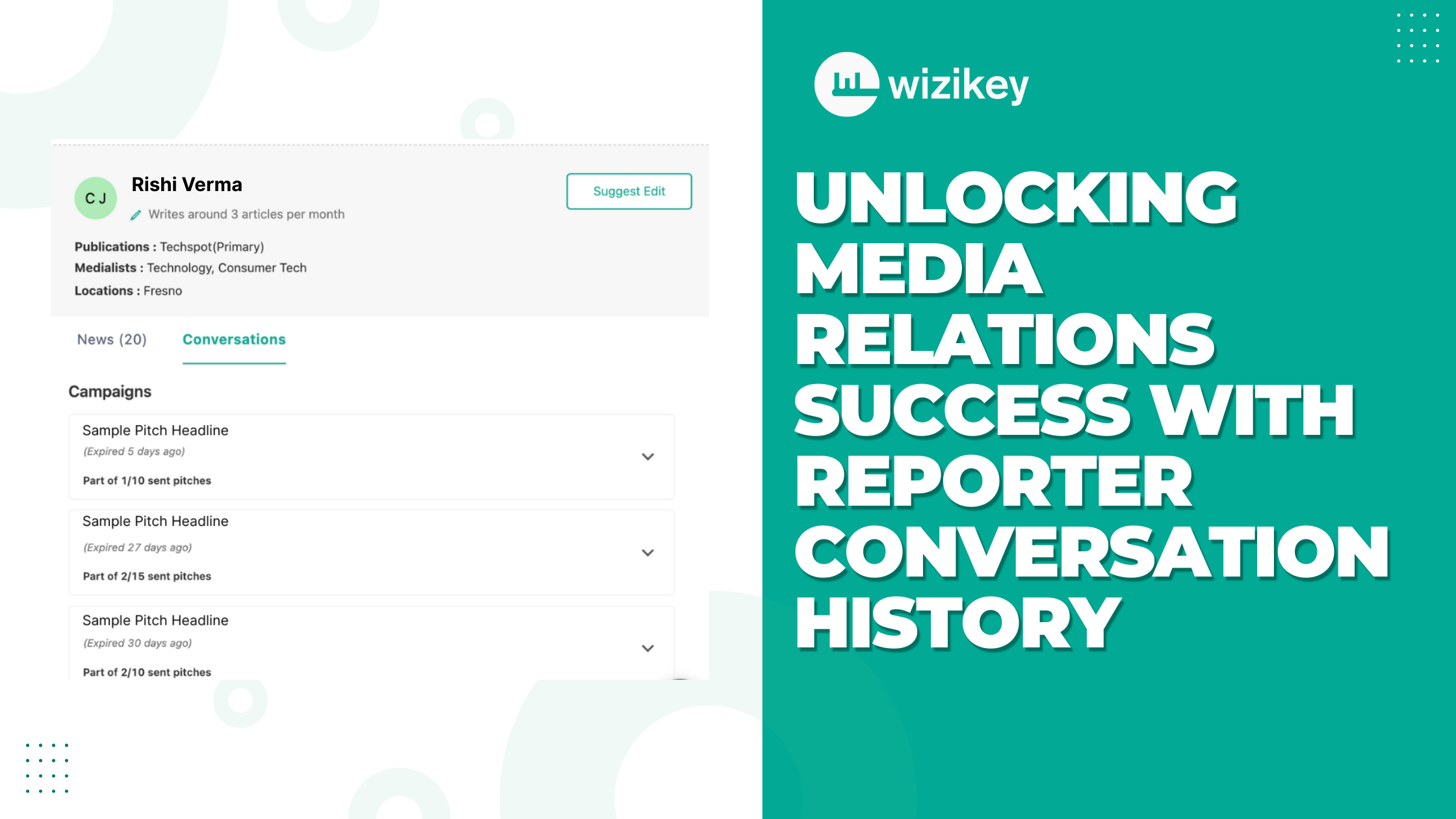 Unlocking Media Relations Success With Reporter Conversation History - Wizikey